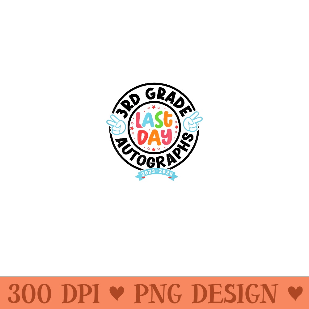 2024 Last Day of School Autograph 3rd Grade Graduation Party | Inspire ...