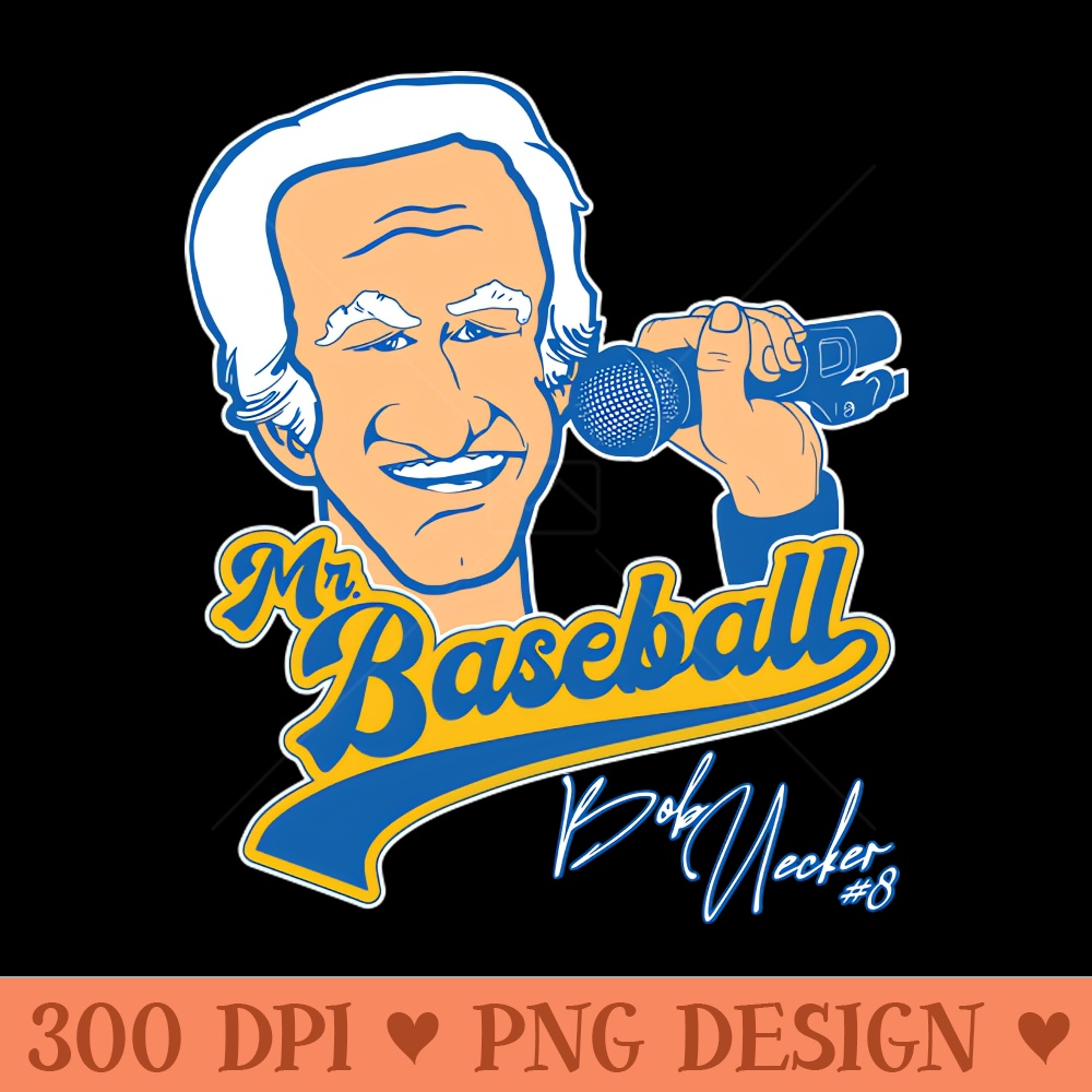 Mr Baseball Bob Uecker Baseball Tribute - Vector PNG downloa | Inspire ...