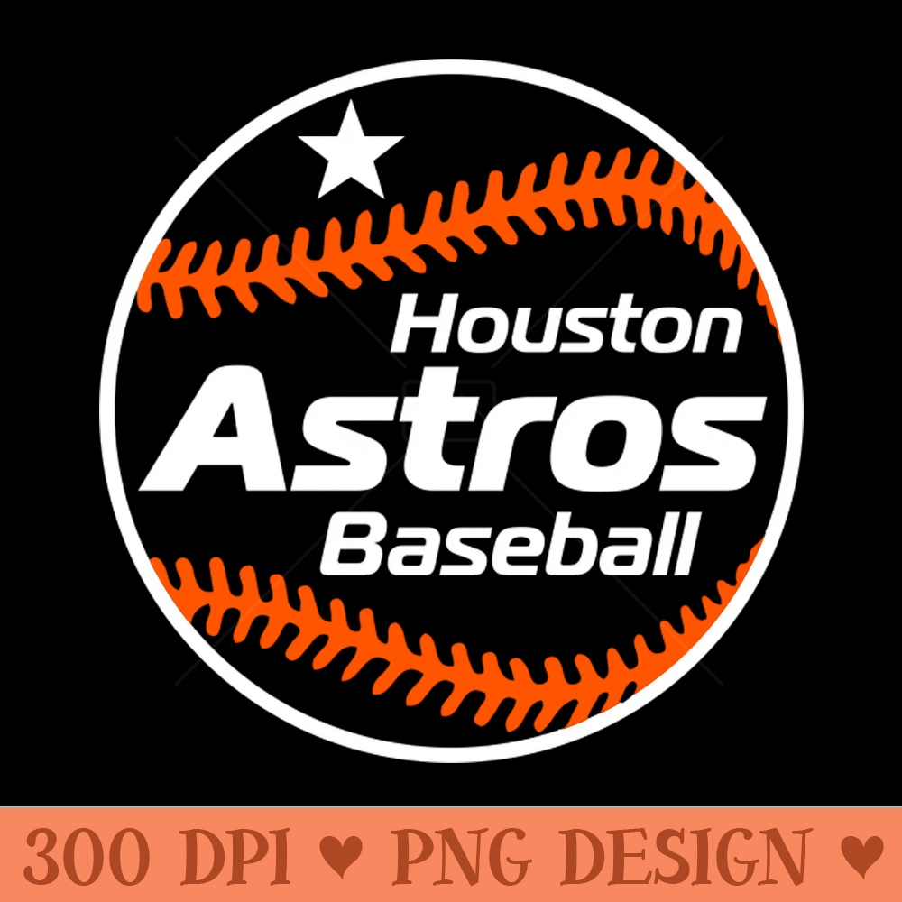 Astros Retro 80s Ball - PNG Templates | Inspire Uplift