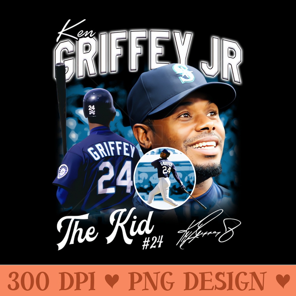 Ken Griffey Jr The Basketball Legend Signature Vintage Retro | Inspire ...