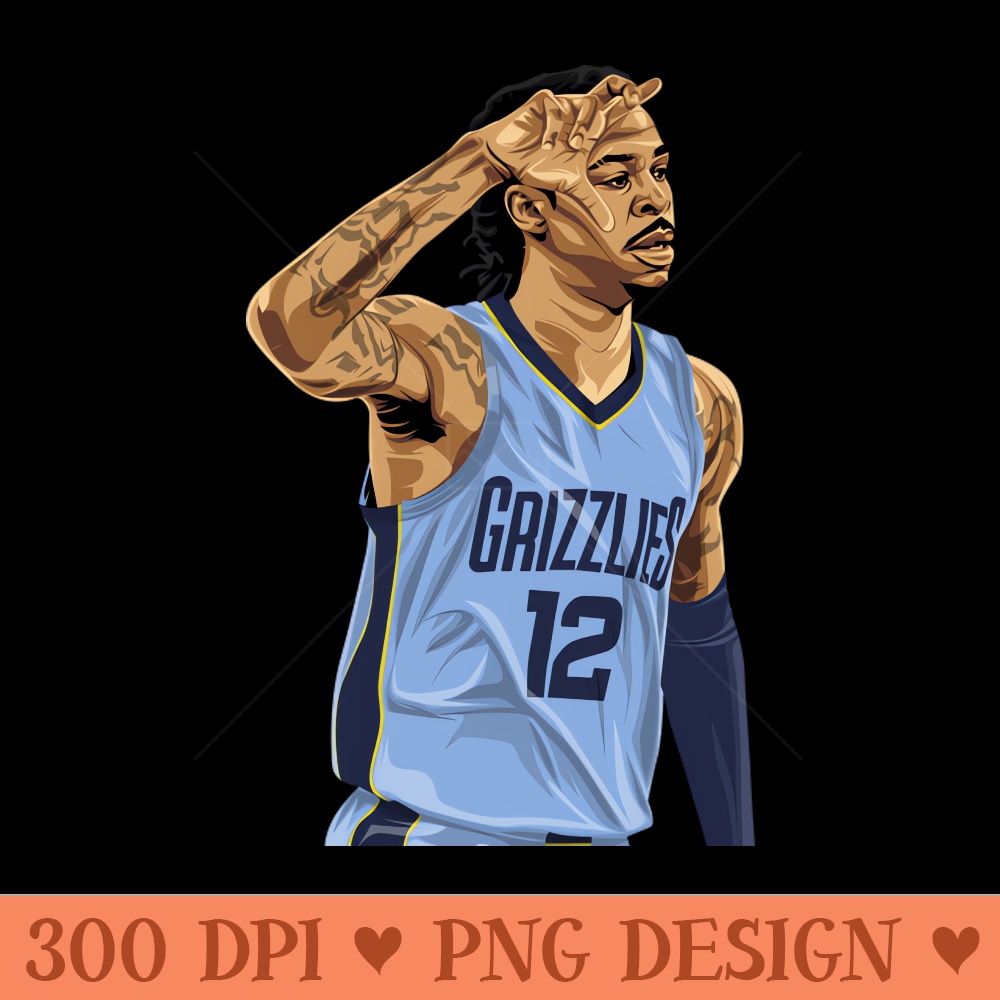 Ja Morant Celebration - PNG download for graphic design | Inspire Uplift