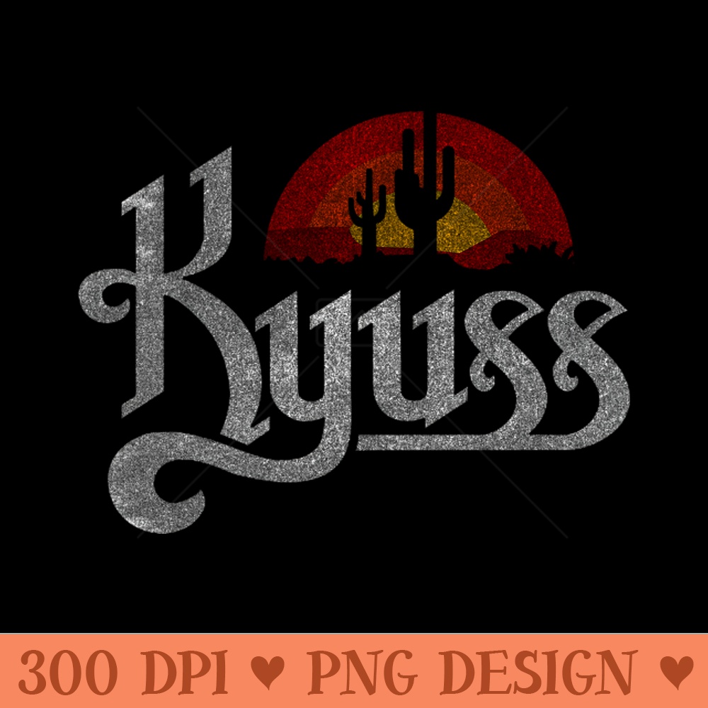 Distressed Kyuss Band - Vector PNG download | Inspire Uplift