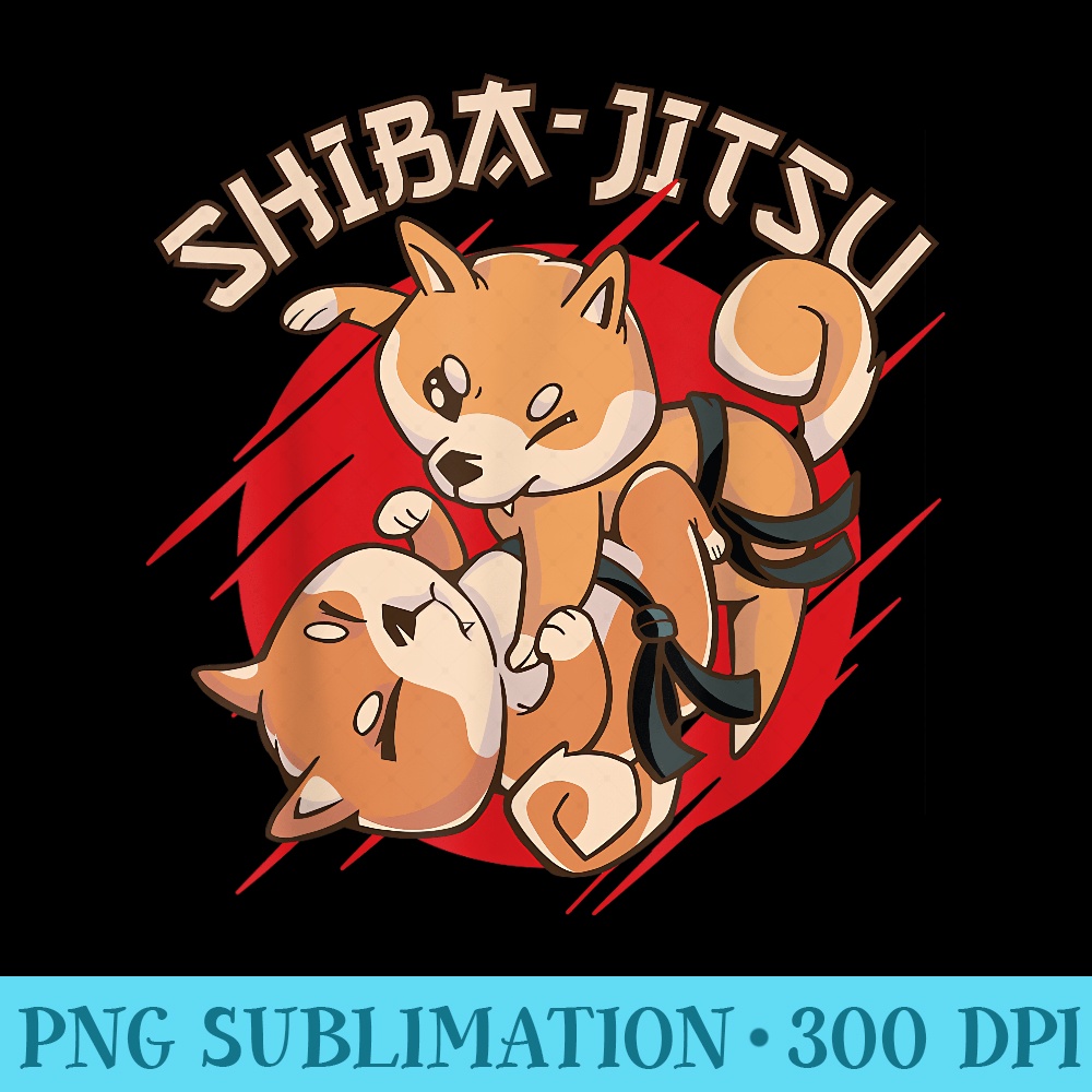 Jiu Jitsu ShibaJitsu Cute Kawaii Funny BJJ - PNG Download Li | Inspire ...