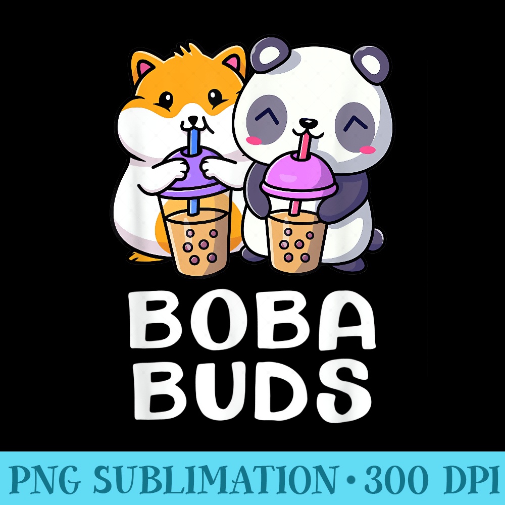 Boba Buds Kawaii Cute Bubble Tea Hamster Matching Friends - | Inspire ...