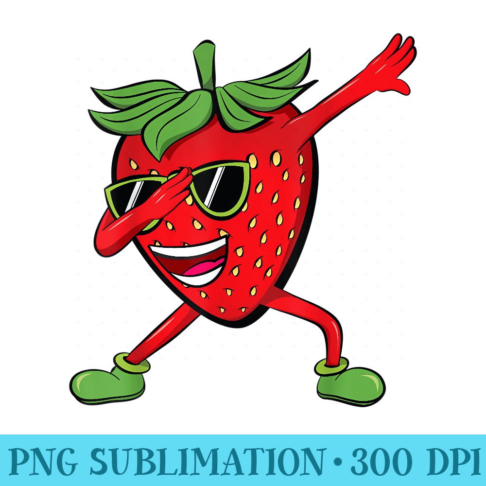 Dabbing Strawberry Dancing Strawberry Summer Fruit Lover - T | Inspire ...
