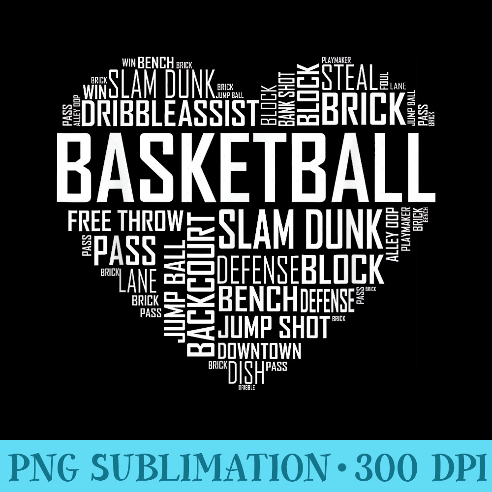 Love Basketball Player Heart - High Quality PNG Picture | Inspire Uplift