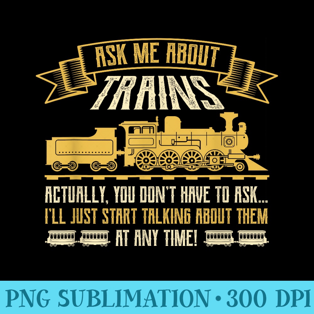 Vintage Train Funny Railway Locomotive Railroad Trains - Hig | Inspire ...