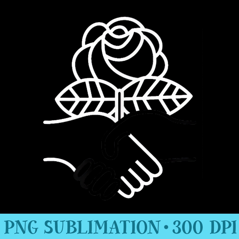 Democratic Socialism Socialist Rose Handshake - PNG Design F | Inspire ...