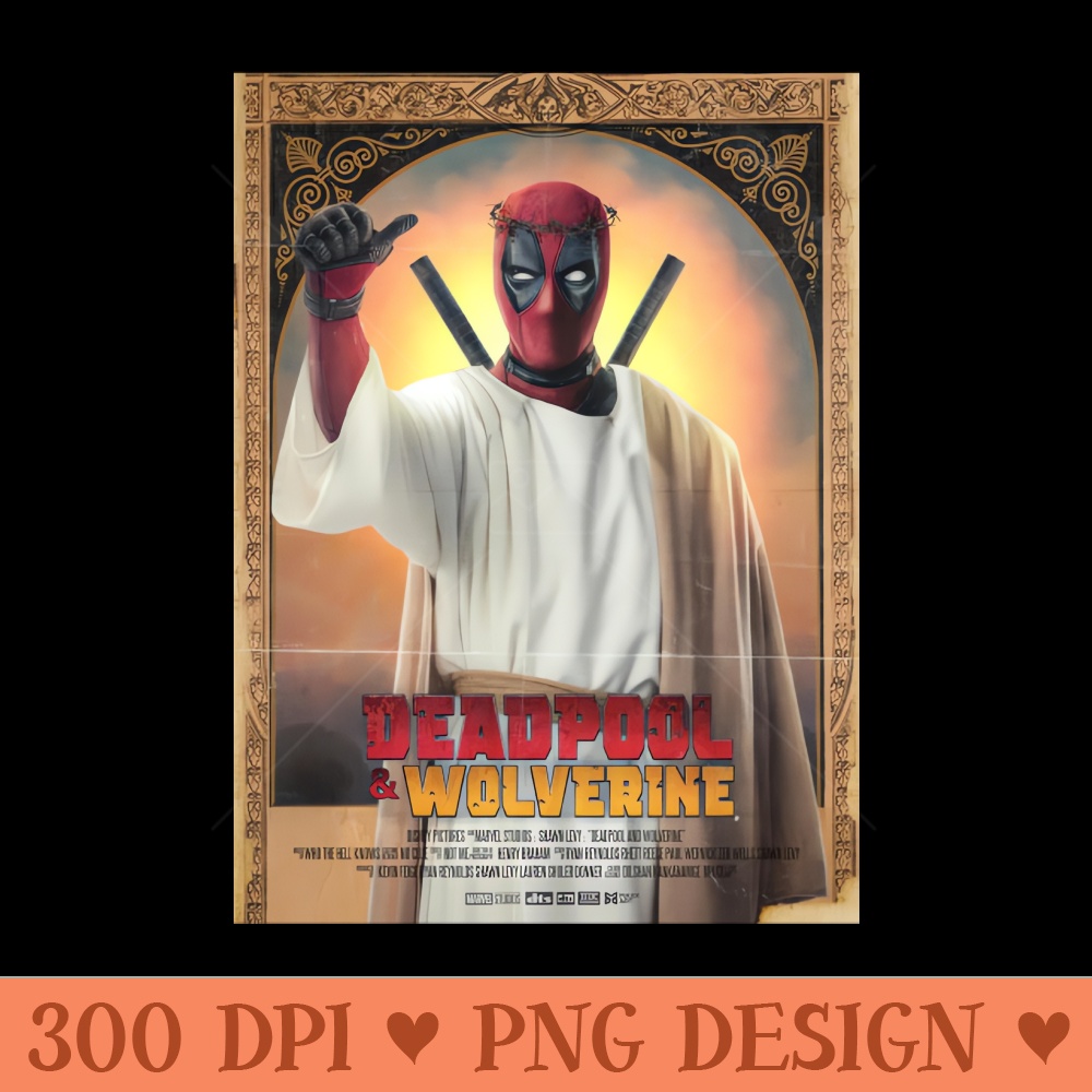 Deadpool jesus - PNG design assets | Inspire Uplift