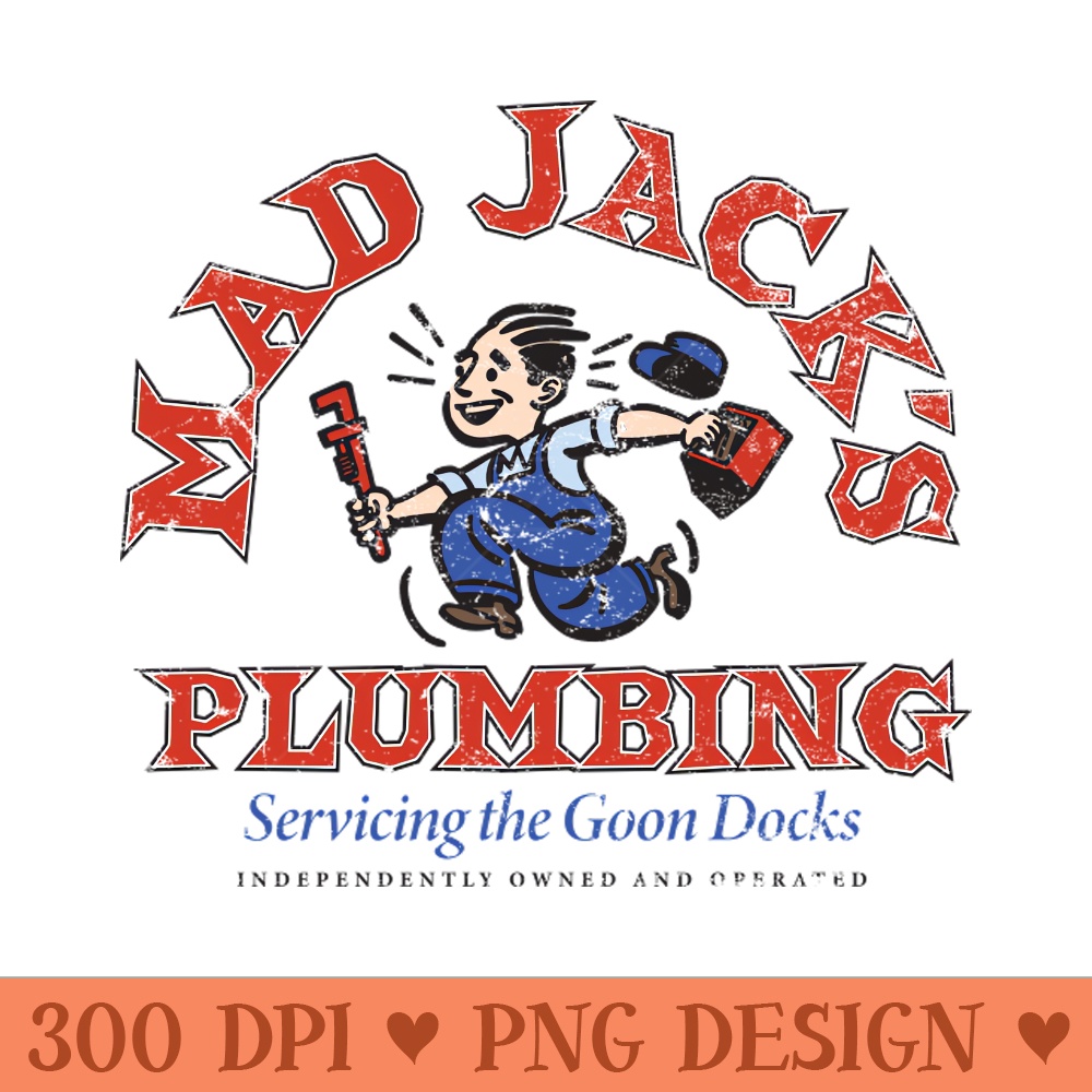 Mad Jack's Plumbing - Ready To Print PNG Designs | Inspire Uplift