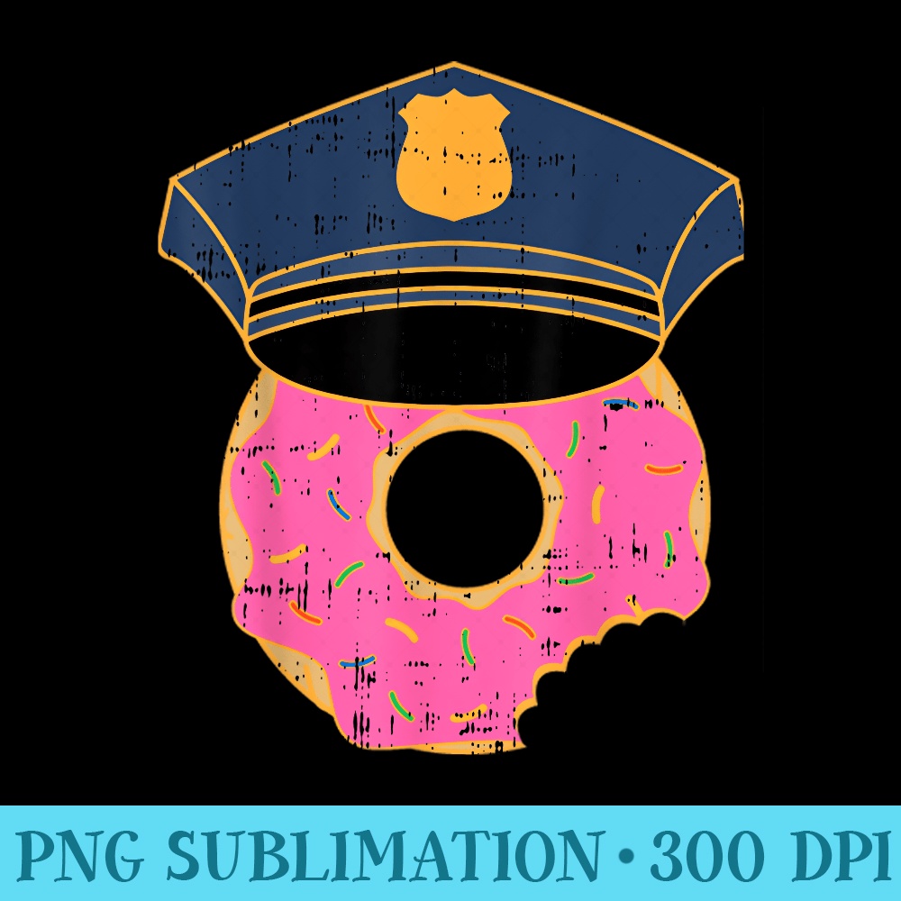 Donut Sprinkles Police Hat Cop Awesome Doughnut Food - PNG G | Inspire ...