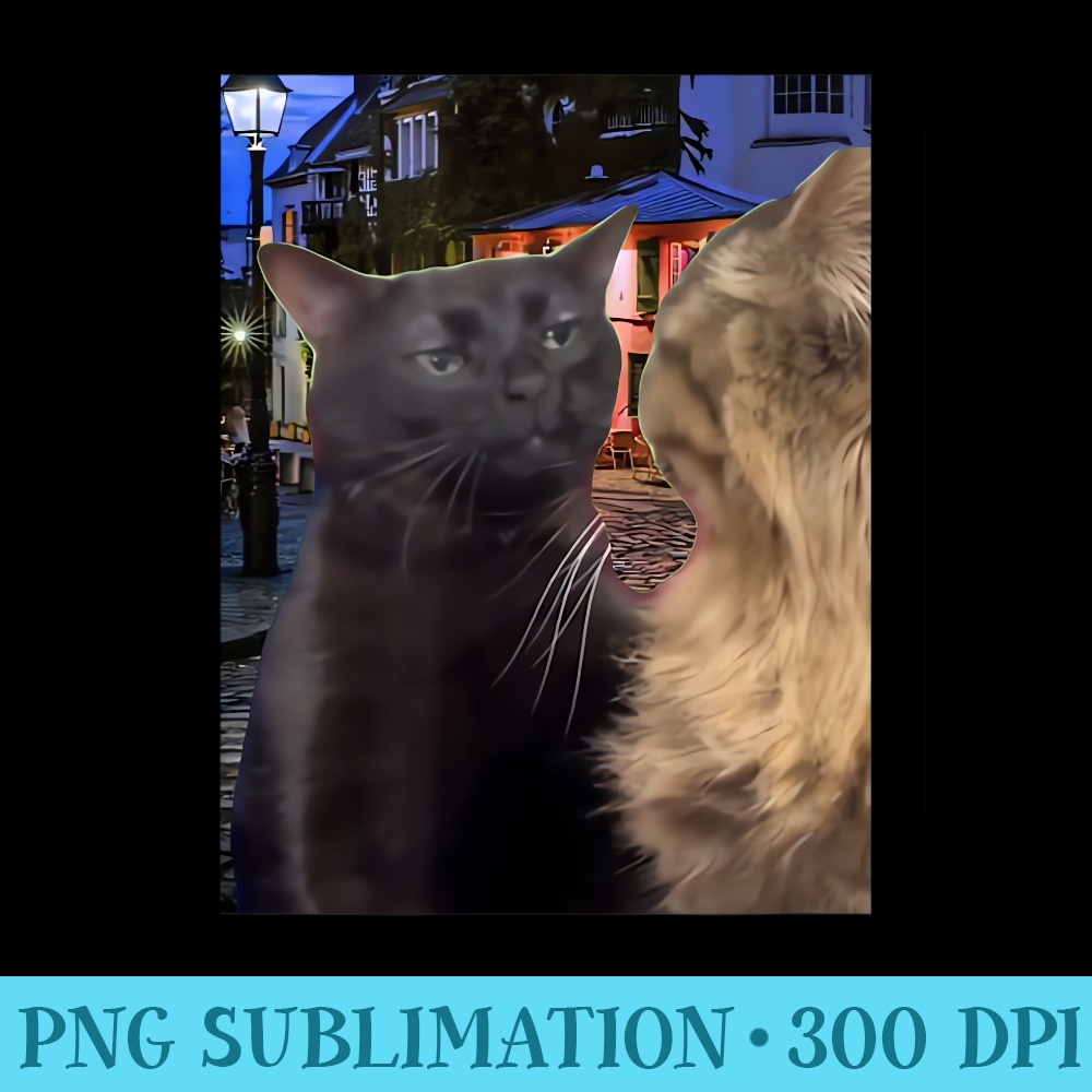 Black Cat Zoning Out - PNG Prints | Inspire Uplift