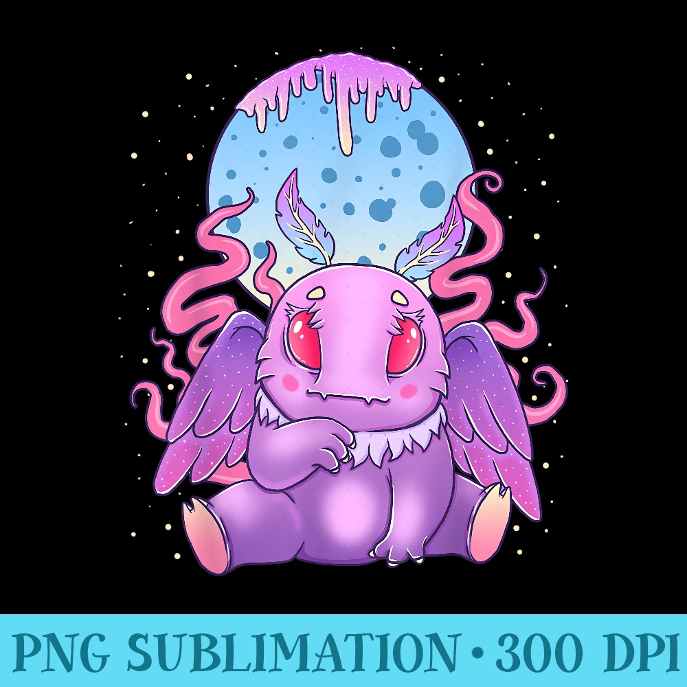 Kawaii Pastel Goth Cute Creepy Cryptid Mothman - Trendy PNG | Inspire ...