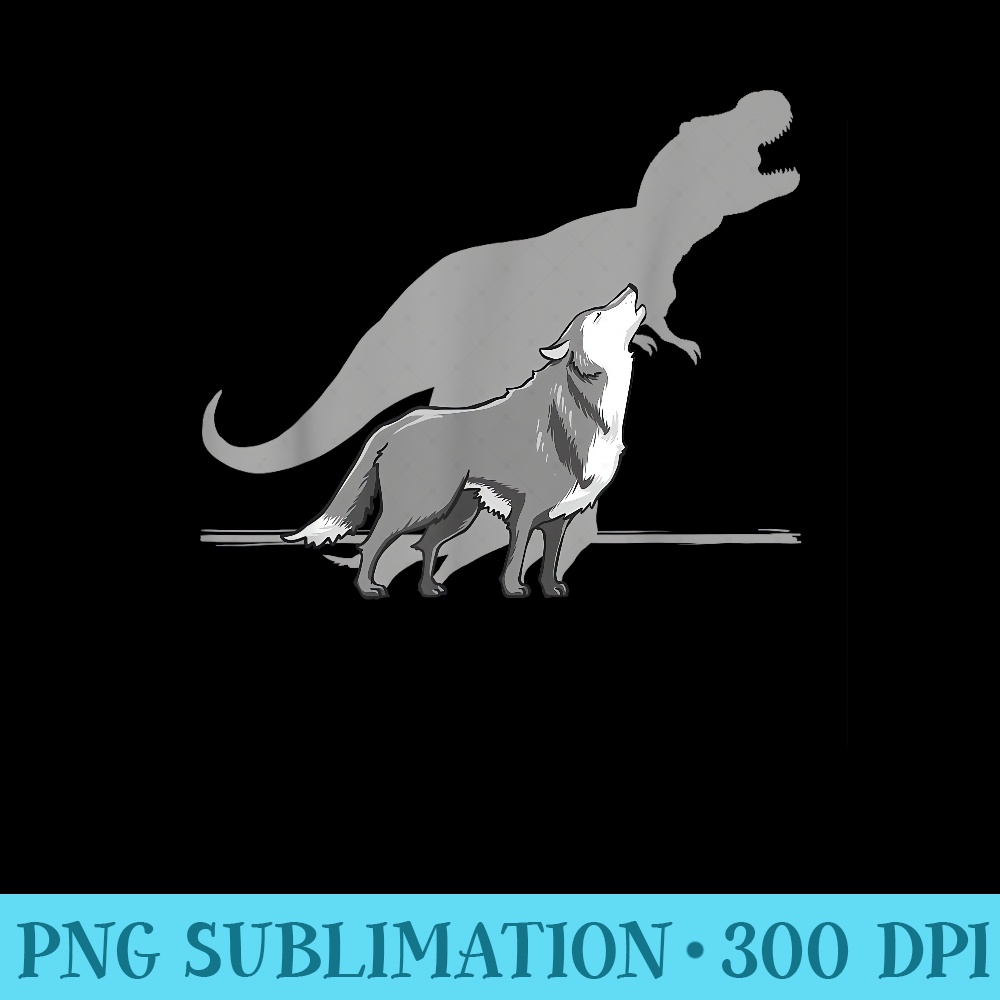 Howling Wolf T Rex Dinosaur Cute animal Birthday - Free Tran | Inspire ...