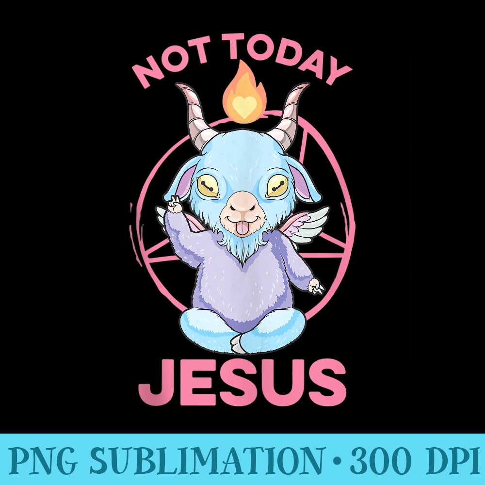 Pastel Goth Baby Baphomet Not Today Jesus Anime Nu Goth - Tr | Inspire ...