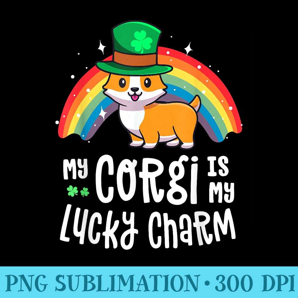 Corgi Lucky Charm Dog St Patricks Day For - Sublimation clip | Inspire ...