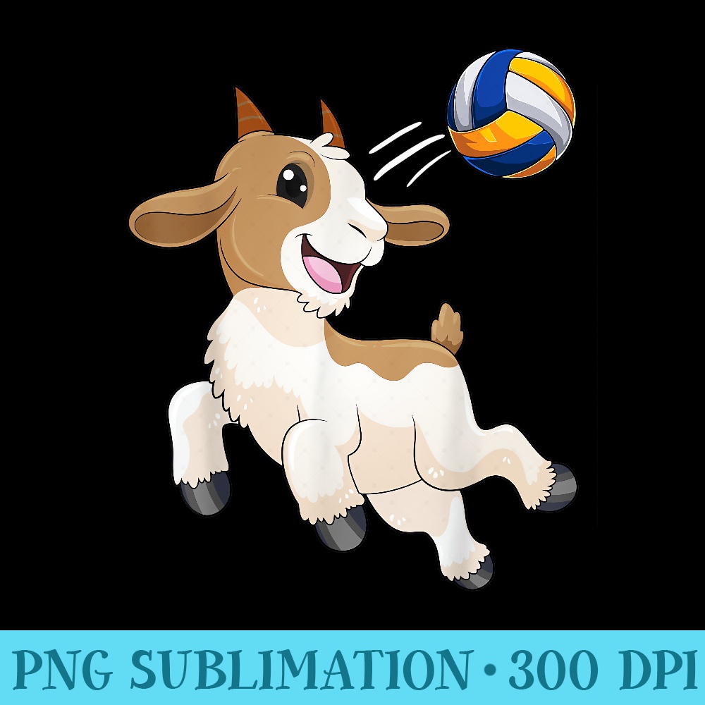 Goat Volleyball Goat Hitting Volleyball - PNG Download Illus | Inspire ...