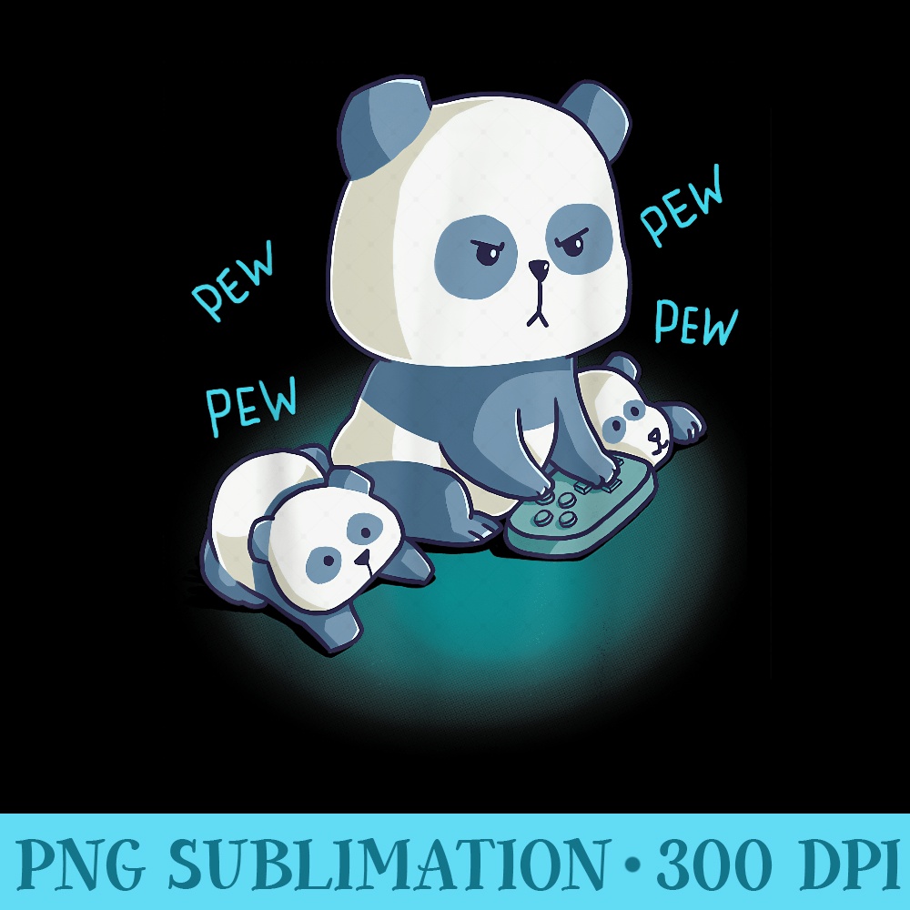 Gamer Parent Mom Dad Child Panda Bear Video Gaming Nerd Geek | Inspire Uplift