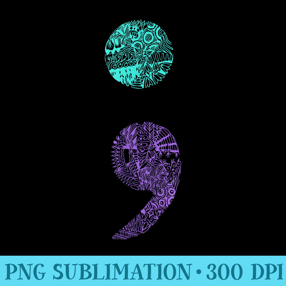 Semicolon Suicide Prevention Awareness - High Resolution PNG | Inspire ...