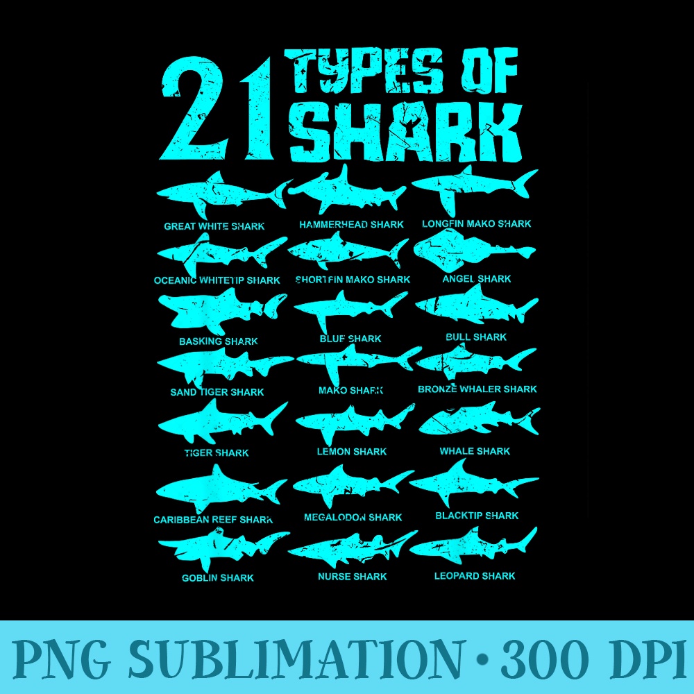 21 Types of Shark Marine Biology Ts - Download PNG Files | Inspire Uplift