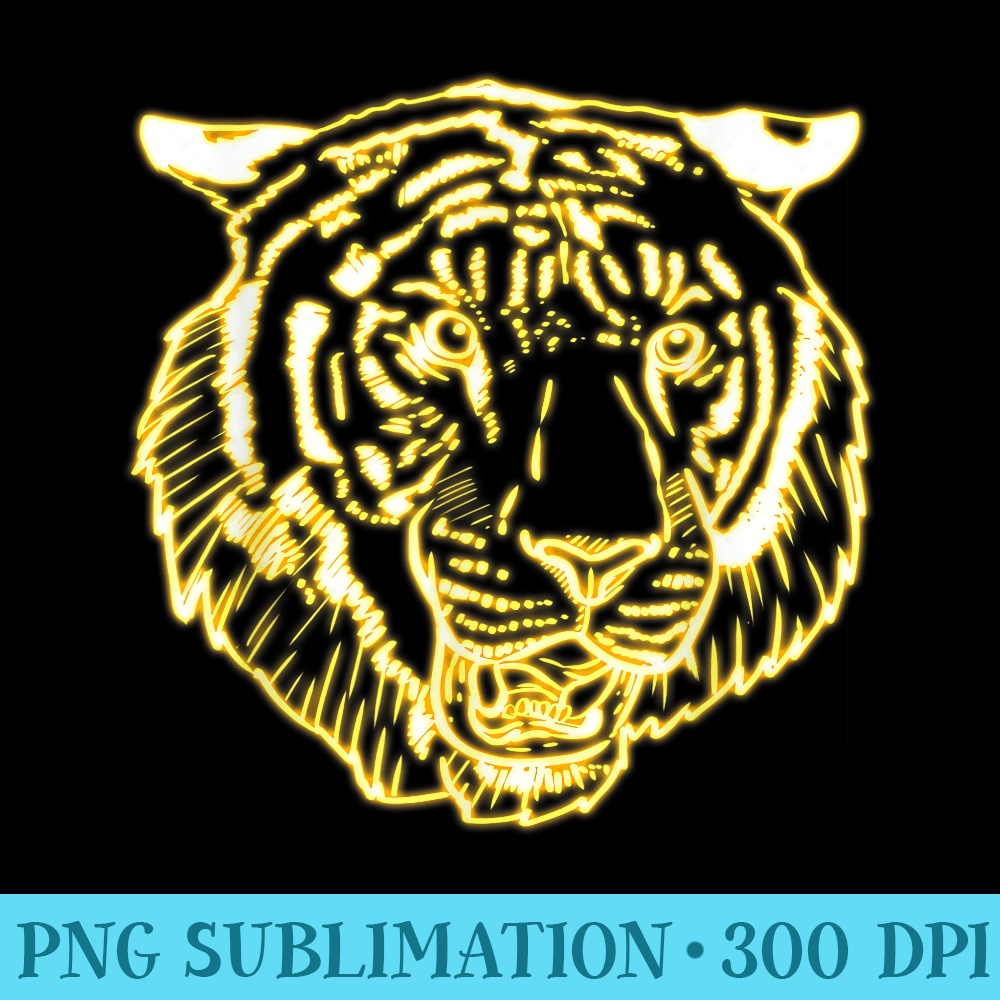 Shining Tiger Face Roar Big Cat Wild Animals - PNG Image Dow | Inspire ...