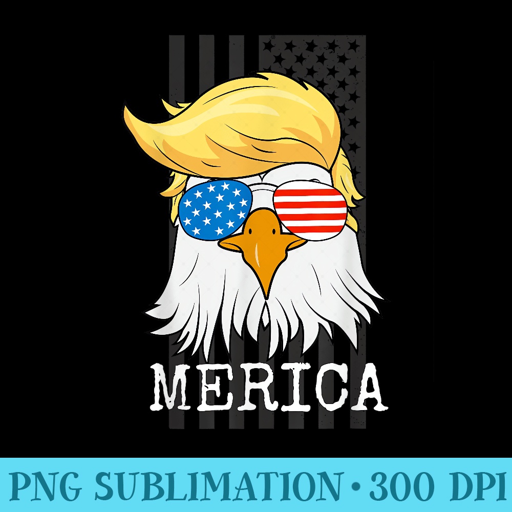 Merica Bald Eagle 4th of July Trump American Flag Funny - Do | Inspire ...