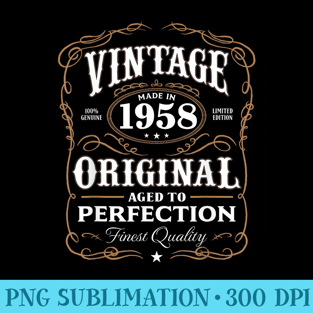 Vintage Made In 1958 T 60th Birthday - PNG Clipart Download | Inspire ...