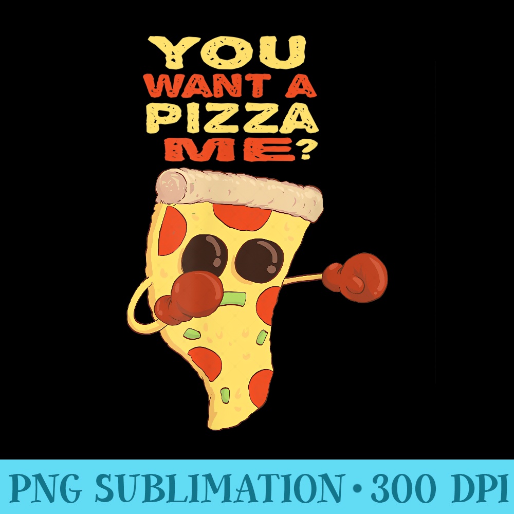 Cute Pizza Slice Guy Boxing - PNG Graphic Resource | Inspire Uplift