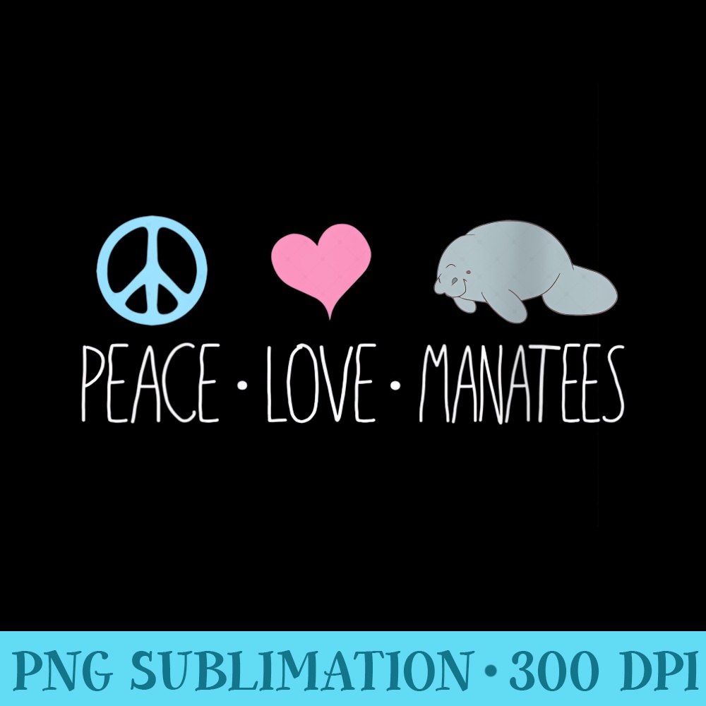 s Cute Manatee Design, Peace Love Manatees Chubby Sea Cow - | Inspire ...