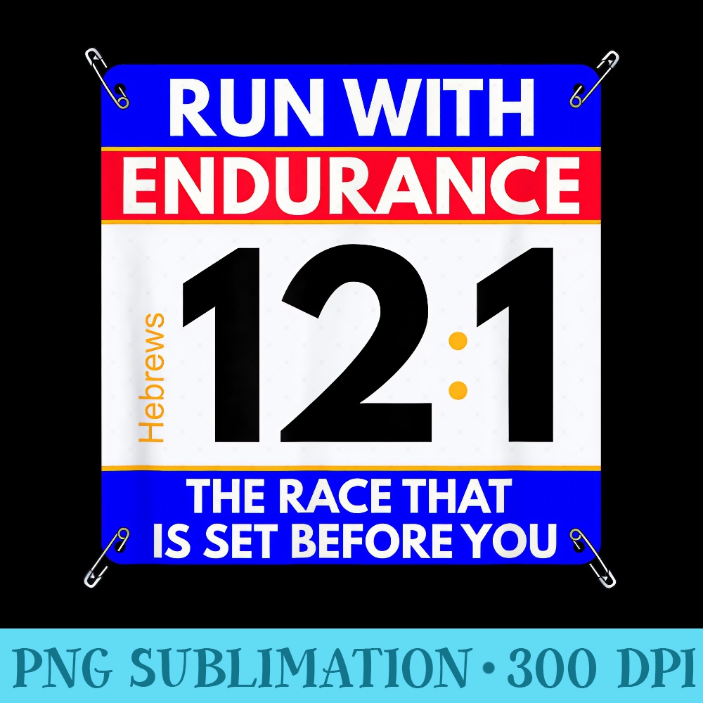 Fun Christian Bible Verse Run the Race of Life Runners - PNG | Inspire ...