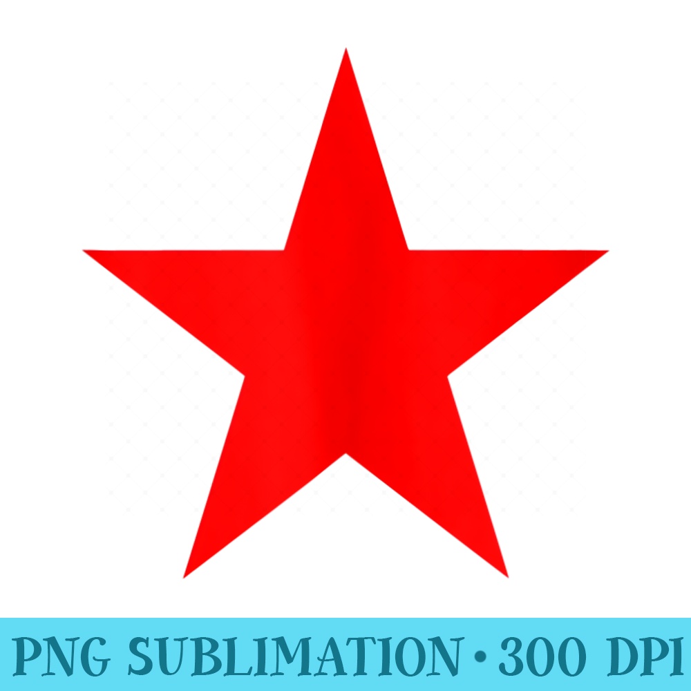 Plain Red Star Print Red Star - Transparent PNG download | Inspire Uplift
