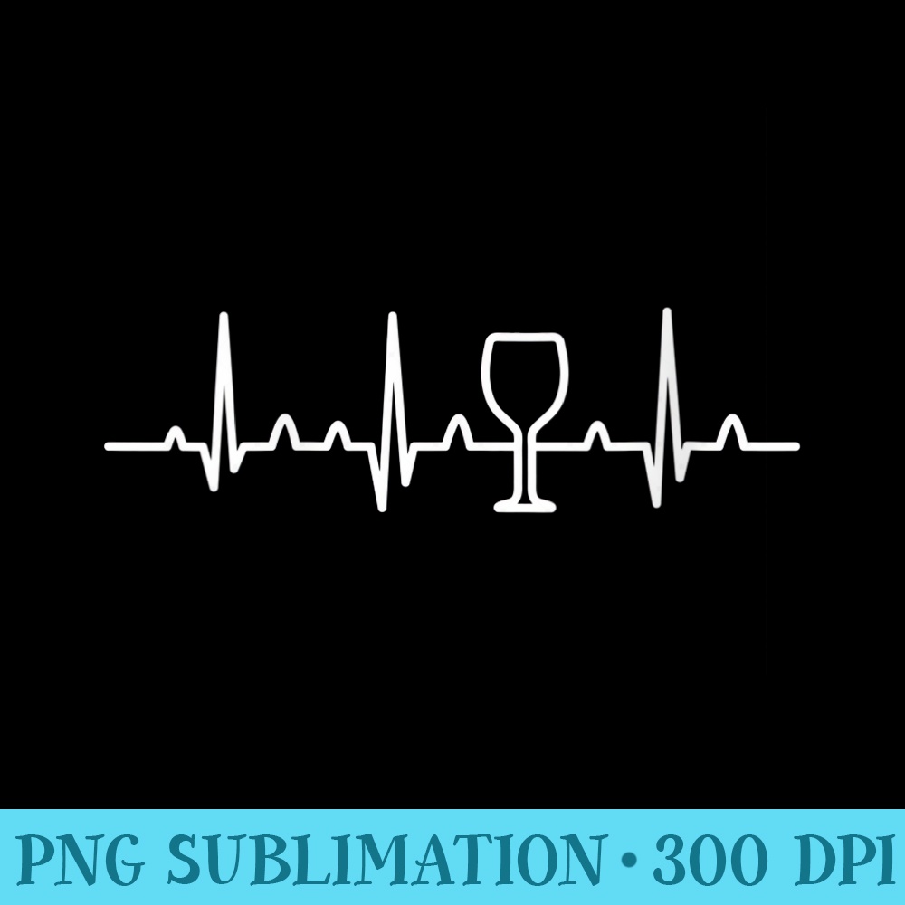 Womens EKG Wine Funny Wine Heartbeat Pulse - PNG Download Te | Inspire ...