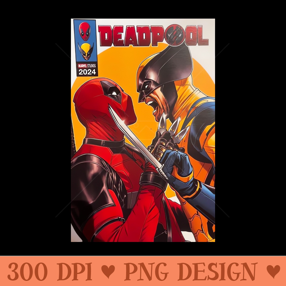 Deadpool Vs Wolverine - Unique Sublimation PNG Download | Inspire Uplift
