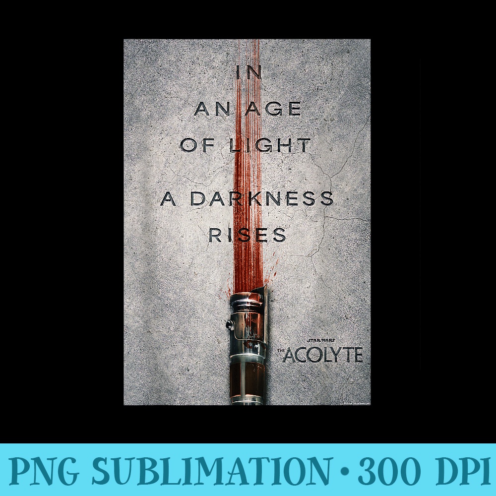 Star Wars The Acolyte Lightsaber Poster A Darkness Rises - H | Inspire ...