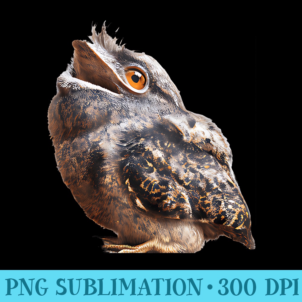 Beautiful Potoo Owl - PNG Download Button | Inspire Uplift