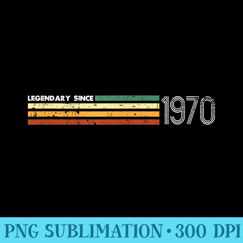50th Birthday 1970 Vintage Retro throwback gift idea - PNG D | Inspire ...