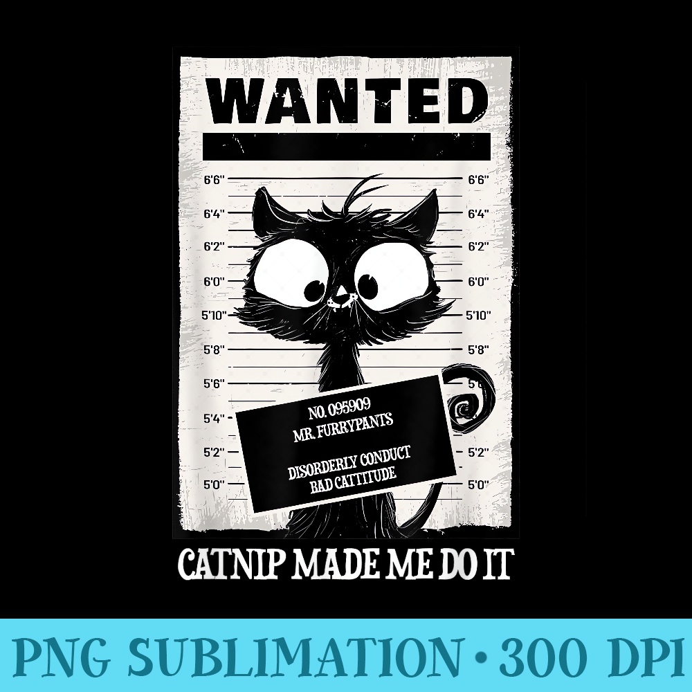 Arrested cat Cat in prison Wanted cat Cute black Cat - Digit | Inspire ...
