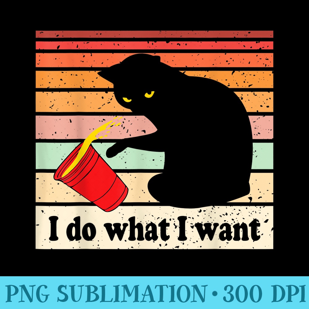 Do What I Want Vintage Black Cat Red Cup Funny My Cat - Mode | Inspire ...