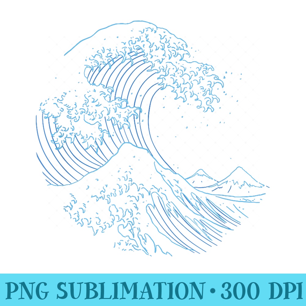 Japanese Wave Nature Japan Water Beach Ocean - Digital PNG A | Inspire ...