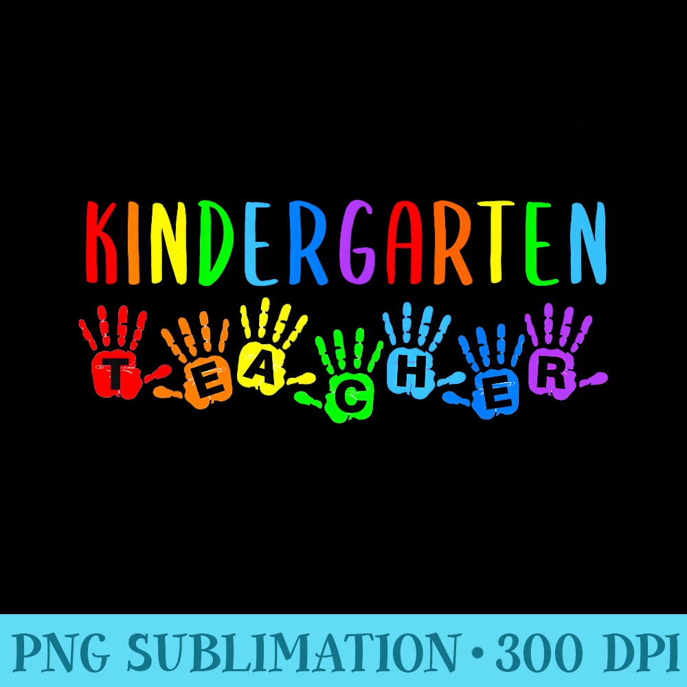 Kindergarten Teacher Crew Kinder Team Handprints - PNG Trans | Inspire ...