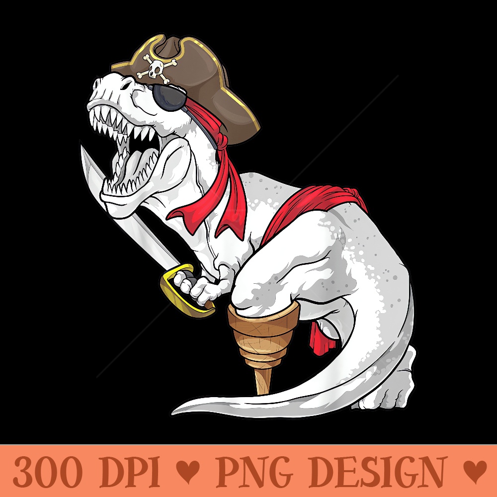 Pirate Dinosaur T Rex Jolly Roger Pirate Captain Jawsome - P | Inspire ...
