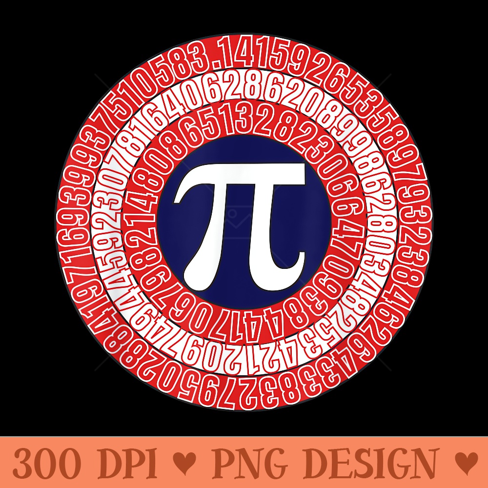 Captain Pi Number Sequence Shield for men T - PNG Download | Inspire Uplift