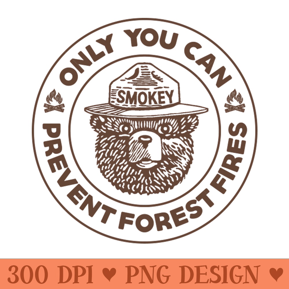Smokey Bear - Unique PNG Artwork | Inspire Uplift