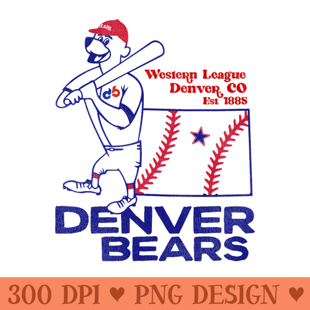 Defunct Denver Bears League Baseball Team - Vector PNG Clipa | Inspire ...