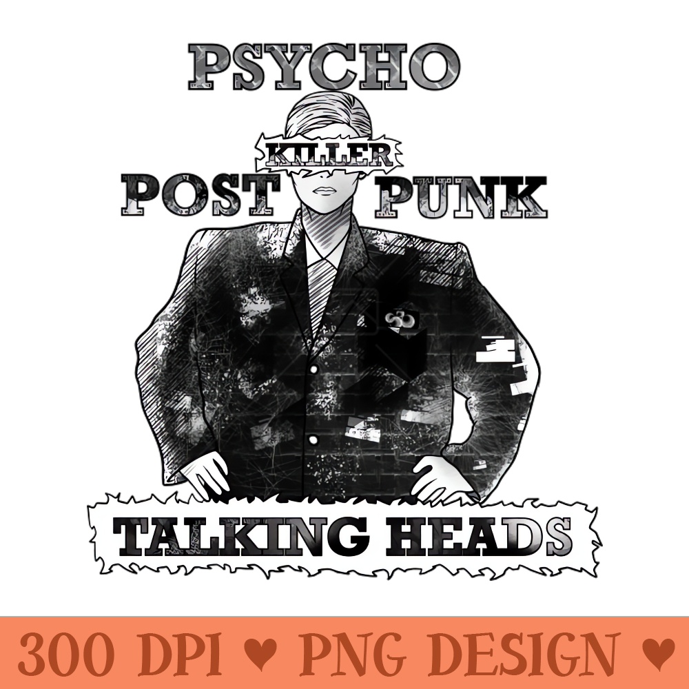 Psycho Killer Post Punk Vintage - Transparent PNG Clipart - Inspire Uplift