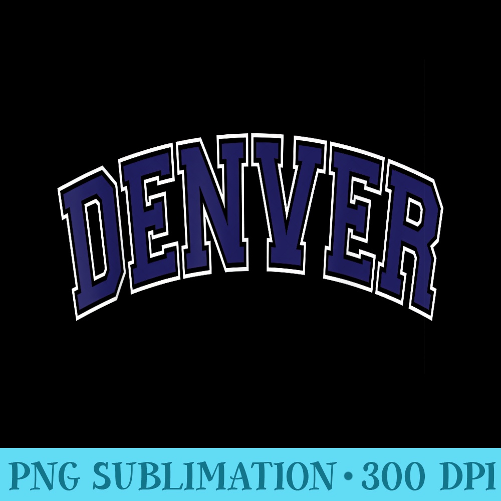 Denver Arched Dark Blue Text - Modern PNG designs | Inspire Uplift