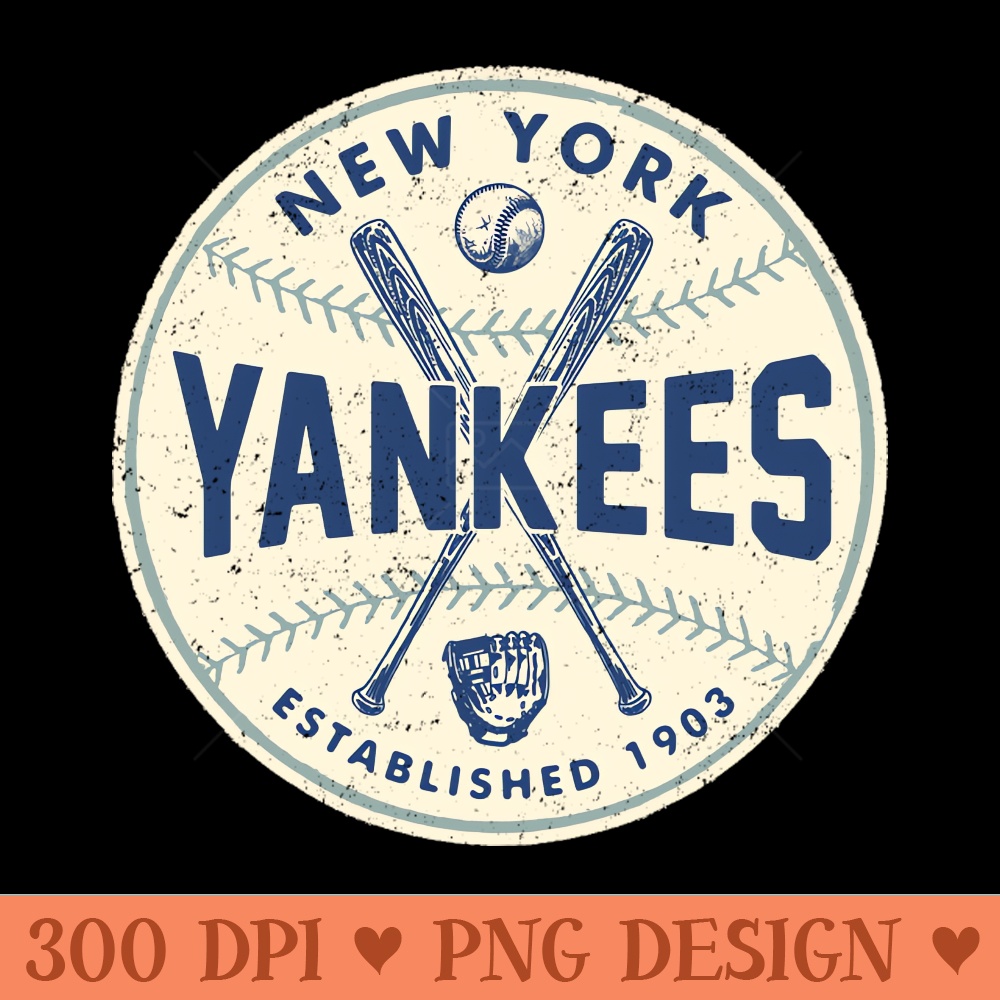 New York Yankees Crossed Bats by Buck - Ready To Print PNG D | Inspire ...
