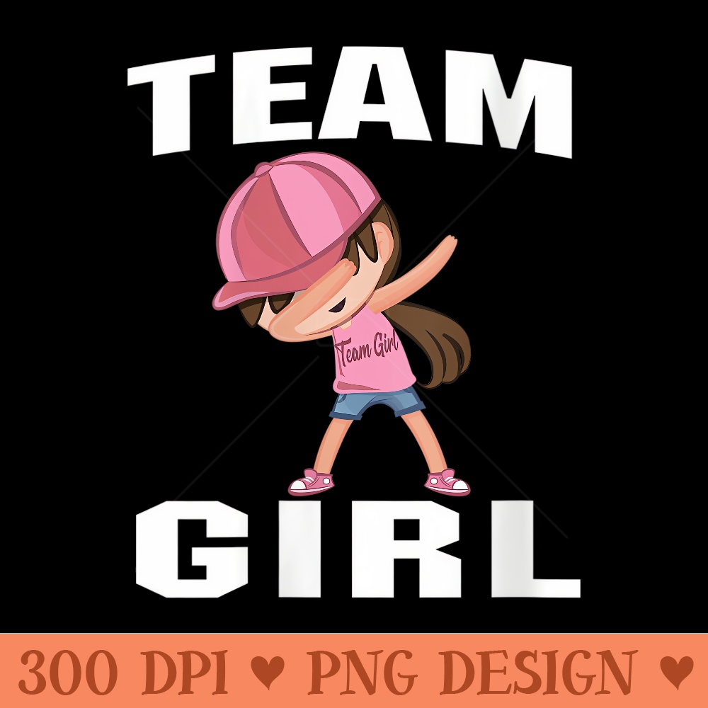 s Gender Reveal Party Team Girl Cute Dabbing Girl in Cap - P | Inspire ...