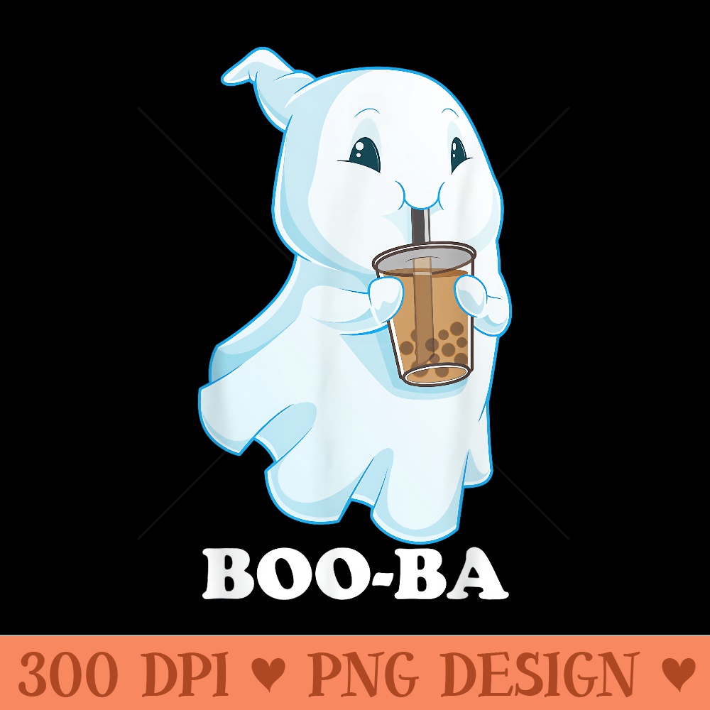 BooBa Ghost Boba Bubble Tea Milk Halloween - PNG download wi | Inspire Uplift