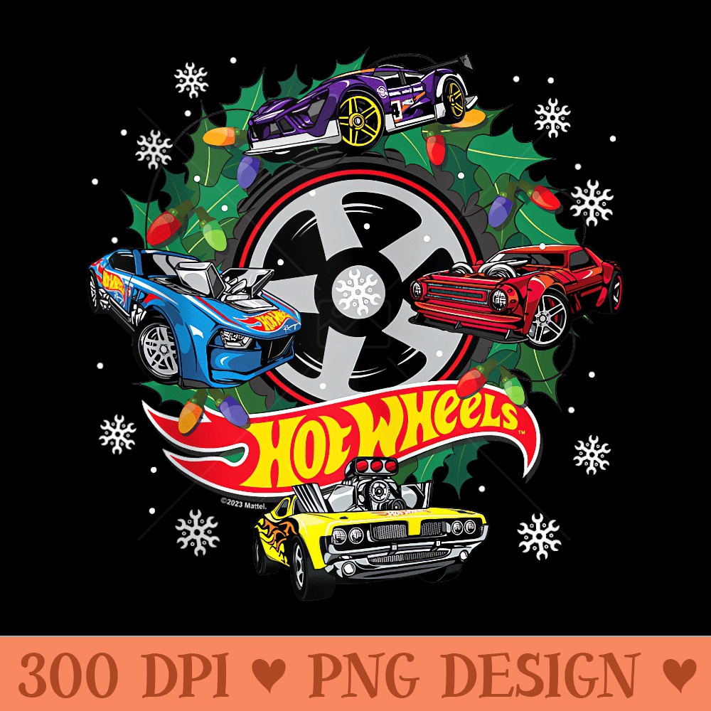 Hot Wheels Christmas Wreath With Lights And Cars - PNG downl | Inspire ...